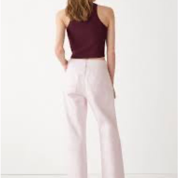 Express | Tops | Nwot Maroon Knit Crochet Fitted Ribbed Red High Neck ...
